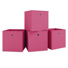 Faltbox Vcm "4er Set Faltbox Klappbox Aufbewahrungsbox Boxas", pink, B:27cm T:27cm, Aufbewahrungsboxen