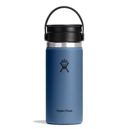 Trinkflasche Hydro Flask "16 OZ Wide Flex Sip Lid, 473 ml", harbour blau, H:23,75cm, Edelstahl, Kunststoff, Trinkflaschen, Trinkflasche, Geeignet f&uuml;r alle Wide Mouth Kappen und Deckel