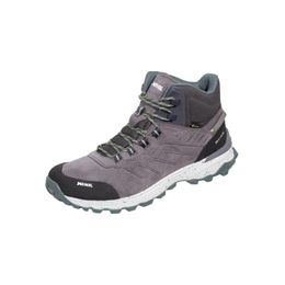 Wanderschuh Meindl "Meindl Dallas Mid GORE-TEX grau/gelb", Damen, Gr. 43, schwarz, Mesh, Veloursleder, unifarben, Schuhe Wanderschuh, GORE-TEX &ndash; Winddicht, wasserdicht und atmungsaktiv