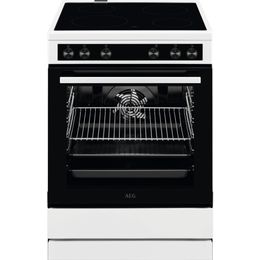 AEG Elektro-Standherd "CCB6206ABW", Energieeffizienz: A (A+++-D), wei&szlig;, Herdsets, Vier Kochzonen, stufenlose Temperaturregelung, Aqua-Reinigung