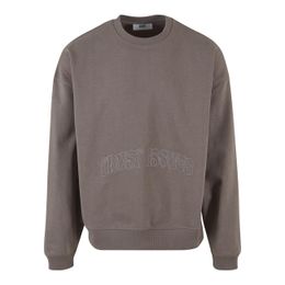 Rundhalspullover DEF "DEF DEF Trust Issues Pullover", Herren, Gr. L, tornado, 80% Baumwolle, 20% Polyester, unifarben, normal, Rundhals, Pullover Rundhalspullover