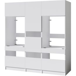Mehrzweckschrank-Set BASIC BY BALCULINA "Washhome B/T/H 186x68x200 cm", wei&szlig;, B:186cm H:200cm T:68cm, FSC-zertifizierter Holzwerkstoff, Kastenm&ouml;bel-Sets, Breite 186cm, h&ouml;henverstellbare Metallf&uuml;&szlig;e