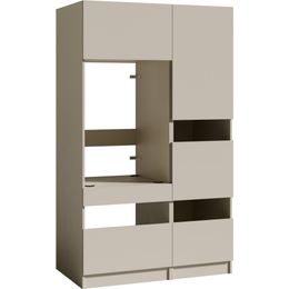Mehrzweckschrank-Set BASIC BY BALCULINA "Washhome B/T/H 118x68x200 cm", kaschmirfarben, B:118cm H:200cm T:68cm, FSC-zertifizierter Holzwerkstoff, Kastenm&ouml;bel-Sets, Breite 118cm, h&ouml;henverstellbare Metallf&uuml;&szlig;e