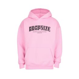 Kapuzensweatshirt DROPSIZE "Dropsize SUCCESS GLITCH HOODIE", Herren, Gr. L, pink, 70% Baumwolle, 30% Polyester, bedruckt, Sweatshirts