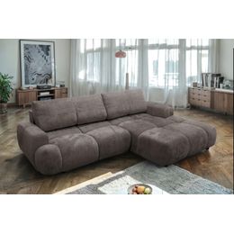 Ecksofa exxpo - SOFA FASHION, taupe, B:280cm H:87cm T:187cm, Sofas, Ecksofa, inkl. Bettfunktion und Bettkasten,toller Sitzkomfort, Steppung im Sitz
