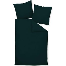 Bettw&auml;sche Janine "Colors", schwarz, B/L: 140cm x 200cm, 1 Stk., 1 Stk., Mako-Satin, B/L: 90cm x 70cm, 2, Mako-Satin, Obermaterial: 100% Baumwolle, Bettw&auml;sche, Bettw&auml;sche, feinf&auml;dige uni Bettw&auml;sche f&uuml;r alle Jahreszeiten, Markenrei&szlig;verschluss