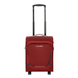 Handgep&auml;ck-Trolley Travelite "JETPACK Wings 2 Cabin Handgep&auml;ck Koffer", Gr. B/H/T: 30cm x 40cm x 25cm 25 l, rot, Polyester, unifarben mit Farbeins&auml;tzen, Koffer, Weichgep&auml;ck, passend f&uuml;r Eurowings und viele g&auml;ngige Airlines