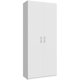 Kleiderschrank FORTE, wei&szlig;, B:88,9cm H:210,5cm T:42cm, FSC-zertifizierter Holzwerkstoff, Schr&auml;nke, Kleiderschrank, B/H/T 88,9/210,5/42 cm, stehende Montage