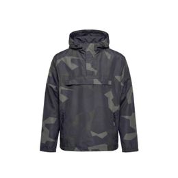 Anorak Brandit "Brandit Herren Fleece Pull Over Windbreaker", Herren, Gr. S, m90 schwarzcamo, 100% Polyester, mehrfarbig, normal, ohne Ausschnitt, Jacken