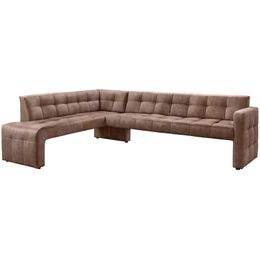 Essbank exxpo - SOFA FASHION "Barista, bequem und elegant, hohe Bodenfreiheit", cognac, B:265cm H:83cm T:199cm, Sitzb&auml;nke, Essbank, Eckbank Barista bequem und elegant, hochwertige Detailverarbeitung