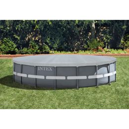 Pool-Abdeckplane Intex "Deluxe", grau, B:549cm L:549cm, Polyethylen (PE), Planen, &Oslash;: 549 cm