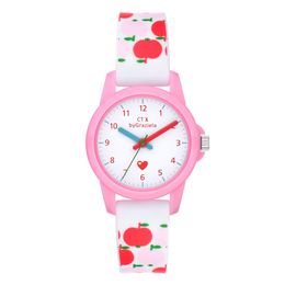 Quarzuhr Cool Time "CT x by Graziela", wei&szlig;, rot, rosa, Armbanduhren, Kinder, Quarzuhr, Armbanduhr, Silikonarmband, Kinderuhr, M&auml;dchen, analog