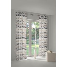Vorhang WIRTH "Berlare", braun, B:132cm H:405cm, Jacquard, Baumwolle, Polyester, Gardinen