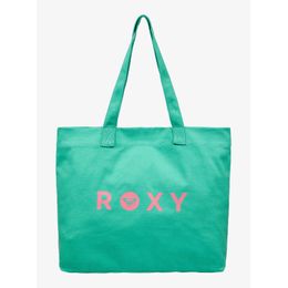 Strandtasche Roxy "GO FOR IT", Gr. B/H/T: 35cm x 40cm x 17cm, katydid, Canvas, Baumwolle, unifarben, Taschen Strandtasche, sportlicher Stil, aus Baumwolle, Volumen 23 Liter, f&uuml;r Erwachsene