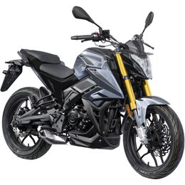 Motorrad CYCLONE "Batllo5, 125, E5+, Naked", grau (blau, schwarz), Motorroller, ohne Topcase, 95 km/h, 11 kW, 15 PS, ABS, 125er Naked, digitales Cockpit, B:80cm H:107cm L:203cm