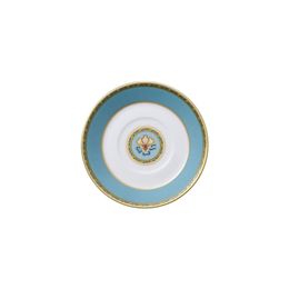 Villeroy & Boch Untertasse VILLEROY & BOCH "Espressountertasse Samarkand Aquamarin &oslash; 12,6 cm blau", bunt (blau), L:12,6cm, Speiseteller