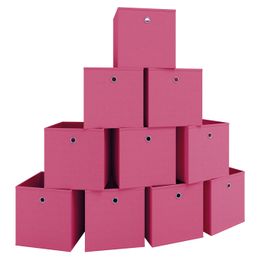 Faltbox Vcm "10er Set Faltbox Klappbox Aufbewahrungsbox Boxas", pink, B:27cm T:27cm, Aufbewahrungsboxen