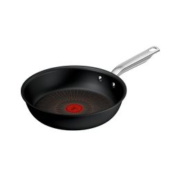 Bratpfanne Tefal "Experience", schwarz, B:25,8cm H:7,9cm L:43,9cm &Oslash;:24cm, Pfannen, Bratpfanne, FusionCore Antihaftversiegelung, Induktion, Temperaturanzeiger