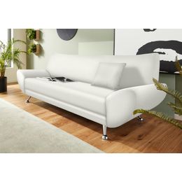3-Sitzer Home Affaire "Saltare elegant & komfortabel, toller Designfu&szlig;, bequem, Breite 205cm", wei&szlig; (altwei&szlig;), B:205cm H:78cm T:82cm, Kunstleder SOFTLUX;Luxus-Microfaser ALCAZAR (100% Polyester);Feinstruktur (100% Polyester), Sofas