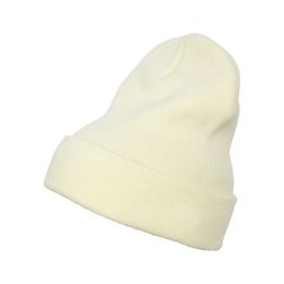Beanie Flexfit "Flexfit Unisex Heavyweight Long Beanie", Herren, Gr. onesize, powdergelb, Kunstfaser, M&uuml;tzen Beanie