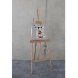 Leinwandbild Komar "Hey Pinocchio - Gr&ouml;&szlig;e 40 x 40 cm", bunt (farbe rahmen: braun, farbe bild(er): bunt), B:40cm H:40cm T:2cm, Holz, Papier, Bilder, Leinwandbild, Keilrahmenbild mit Echtholzrahmen, Kinderzimmer