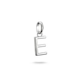 Charm Buchstabe Thomas Sabo "Charm Alphabet/Buchstabe - Connect", silber (silberfarben), Charms, Damen, E, Silber 925 (recycelt)