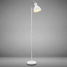 B.K.LICHT LED Stehlampe, wei&szlig; (wei&szlig;, chromfarben), 1, &Oslash; 22cm H: 145cm, Leuchten, Stehleuchte Industrial Design Stand-Leuchte schwenkbar Metall E27 wei&szlig;, LED Stehlampe