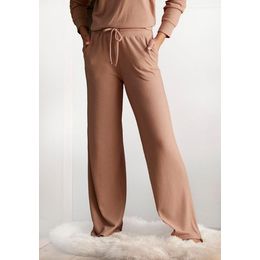 Lascana Loungehose taupe Gr. 32/34 f&uuml;r Damen. Bequem. Nachhaltig.