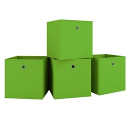Faltbox Vcm "4er Set Faltbox Klappbox Aufbewahrungsbox Boxas", gr&uuml;n, B:27cm T:27cm, Aufbewahrungsboxen