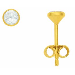 Adelia&acute;s Paar Ohrh&auml;nger ADELIA&acute;S "Ohrstecker Ohrringe 585 Gold ( 14K ) mit Zirkonia &ndash; Goldohrringe", gold, Ohrringe, Damen, Damen, Gold, Goldohrringe