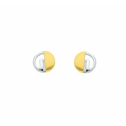 Adelia&acute;s Paar Ohrh&auml;nger ADELIA&acute;S "Ohrstecker Ohrringe 585 Gold ( 14K ) mit Zirkonia &ndash; Goldohrringe", silber, Ohrringe, Damen, Damen, Gold, Goldohrringe