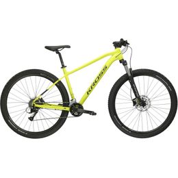 Mountainbike KROSS "Hardtail Level 1.0" Gr. 56, gr&uuml;n (lime, schwarz), Fahrr&auml;der, 56cm, 29 Zoll (73,66cm) hinten: 29 Zoll (73,66cm)