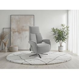 Sit & More TV-Sessel SIT & MORE "TV Lazy", silber, B:75cm H:115cm T:85cm, 100% Polyester, Sessel, mit Herz-Waage-Positon und 3 Motoren