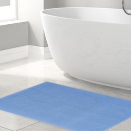 Badematte HAMMETEX "rutschfeste Badvorleger", hellblau, H:7,5mm, Baumwolle, Badematten, Badematte, einfarbig, 100% Baumwolle, in 2 Gr&ouml;&szlig;en erh&auml;ltlich