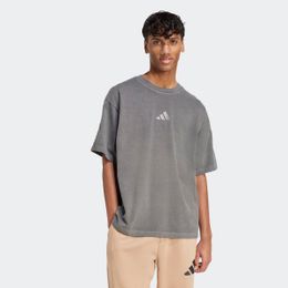 T-Shirt adidas Sportswear "ALL SZN, VERWASCHENE OPTIK", Herren, Gr. L, schwarz, Obermaterial: 100% Baumwolle, normal, Rundhals, Shirts T-Shirt