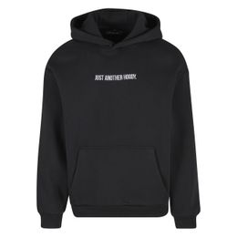 Kapuzensweatshirt MisterTee "MisterTee Just Another EMB Hoody", Herren, Gr. S, schwarz, 70% Baumwolle, 30% Polyester, bedruckt, Sweatshirts