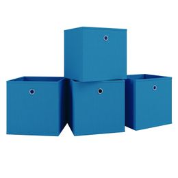 Faltbox Vcm "4er Set Faltbox Klappbox Aufbewahrungsbox Boxas", blau, B:27cm T:27cm, Aufbewahrungsboxen