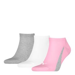 Sneakersocken Puma "Puma UNISEX LIFESTYLE SNEAKERS 3P", Herren, Gr. 39-42, basic pink, Baumwollmischung, Socken Sneakersocken, Flache Zehennaht, Rippenb&uuml;ndchen