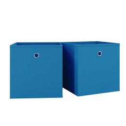 Faltbox Vcm "2er Set Faltbox Klappbox Aufbewahrungsbox Boxas", blau, B:27cm T:27cm, Aufbewahrungsboxen
