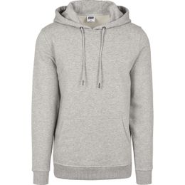 Sweatshirt Urban Classics "Urban Classics Herren Basic Sweat Hoody", Herren, Gr. L, grau, 63% Baumwolle, 37% Polyester, unifarben, Sweatshirts Sweatshirt