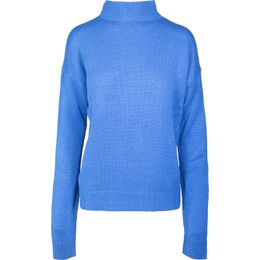 Rundhalspullover Urban Classics "Urban Classics Damen Ladies Oversize Turtleneck Sweater", Damen, Gr. M, rightblau, 100% Polyacryl, unifarben, loose fit, amerikanischer Ausschnitt, Pullover Rundhalspullover