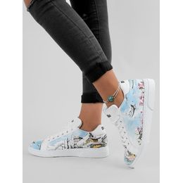 Sneaker DOGO "Ace Low-Top Sneaker Lago Di Como Damen Sneaker", Damen, Gr. 39, Normalschaft, wei&szlig;, Lederimitat, Schuhe Sneaker, Handgefertigt