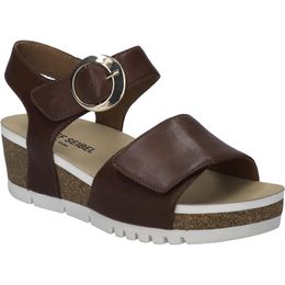 Sandale Josef Seibel "Quinn 16, cognac", Damen, Gr. 37, braun (cognac), Obermaterial: 100% Rindsleder Leather cow., Schuhe Sandale