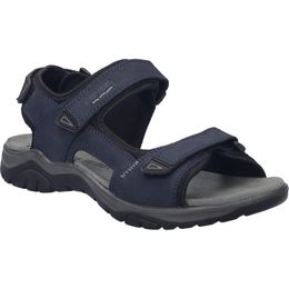 Sandale Josef Seibel "Arlo 02, indigo", Herren, Gr. 42, blau (indigo), Obermaterial: 100% Rindsleder Leather cow., Schuhe Sandale