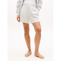 Sweatshorts, Damen, Gr. L (40), N-Gr, warm ice grau heather, Sweatware, Obermaterial: 82% Baumwolle, 18% Polyester, Tommy Hilfiger Underwear, meliert, normal kniefrei, Hosen Sweatshorts, elastischer Bund, Loungs-Shorts