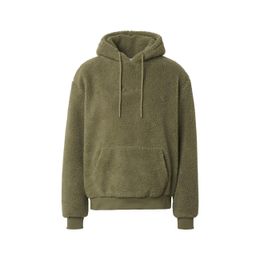 Sweatshirt Karl Kani "Karl Kani Herren KM213-064-1 Small Signature Teddy Hoodie", Herren, Gr. S, schwarzgr&uuml;n, 100% Polyester, Sweatshirts Sweatshirt