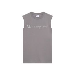 Tanktop Champion "ICONS TONAL Relex Fit Sleeveless Tee", Herren, Gr. M, grau (mdg), Obermaterial: 100% Baumwolle, Tops Tanktop, sportlicher Stil, f&uuml;r Training und Freizeit, leichtes Tragegef&uuml;hl