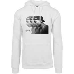 Kapuzensweatshirt Merchcode "Merchcode Herren 2Pac Faces Hoody", Herren, Gr. XXL, wei&szlig;, 65% Baumwolle, 35% Polyester, bedruckt, Sweatshirts