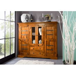 Highboard Akazie 160x50x142 honig lackiert OXFORD #0418