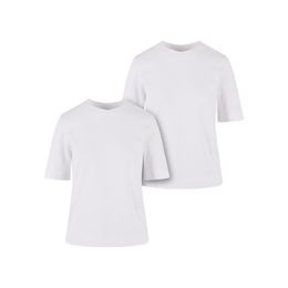 T-Shirt Urban Classics "Urban Classics Damen Ladies Classy Tee 2-Pack", Damen, Gr. XL, wei&szlig;, wei&szlig;, 100% Baumwolle, unifarben, normal, Rundhals, Shirts T-Shirt